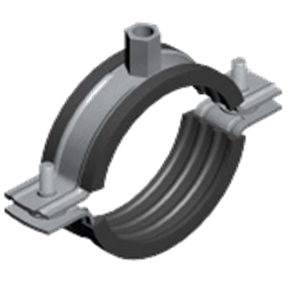SDB Double Bolted Lined Pipe Clamps Zinc Plated — Project Supplies