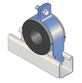 FB134 Chilled Water Channel Clip & Block 25mm (Copper) — Project Supplies