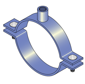 ES200 M10 Welded Boss Pipe Clamps HDG — Project Supplies