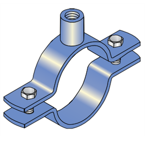 ES400 M12 Welded Boss Pipe Clamps HDG — Project Supplies